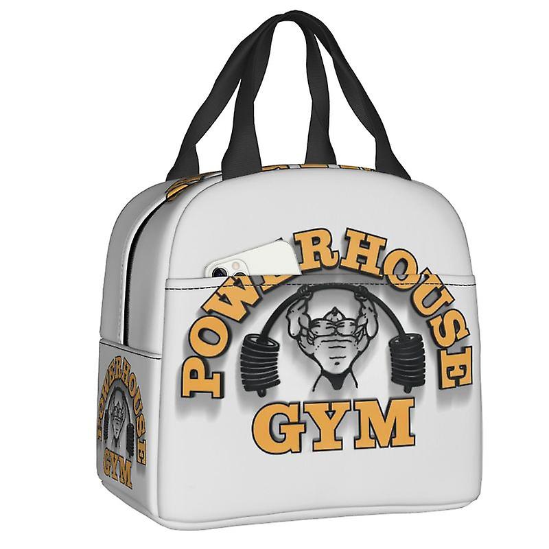 Fitness Muscle Powerhouse Gym Lunch Bag Men Women Cooler Warm Insulated ...