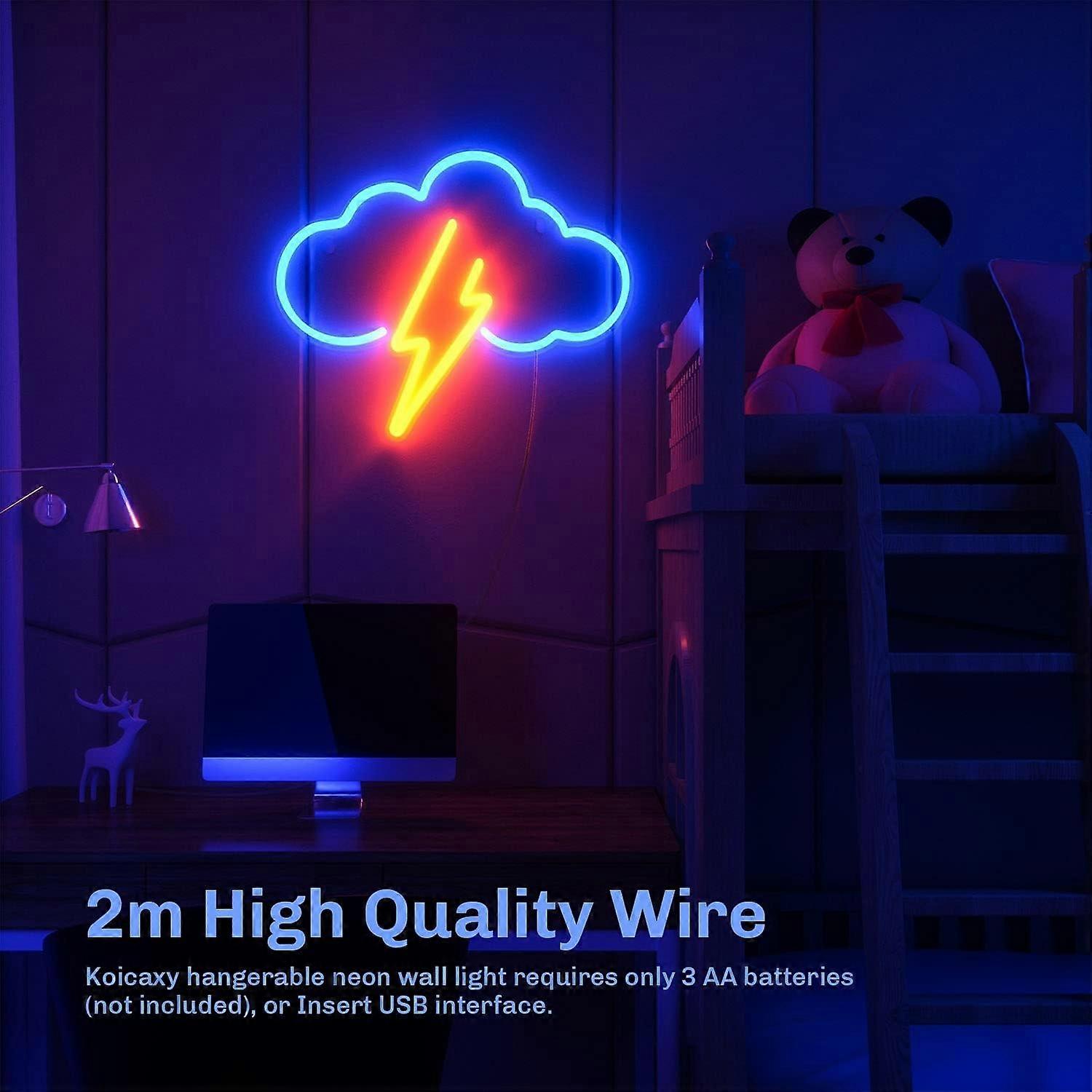 Neon Sign Acrylic Cloud Neon Battery or USB Powered Neon LED Wall Decor ...