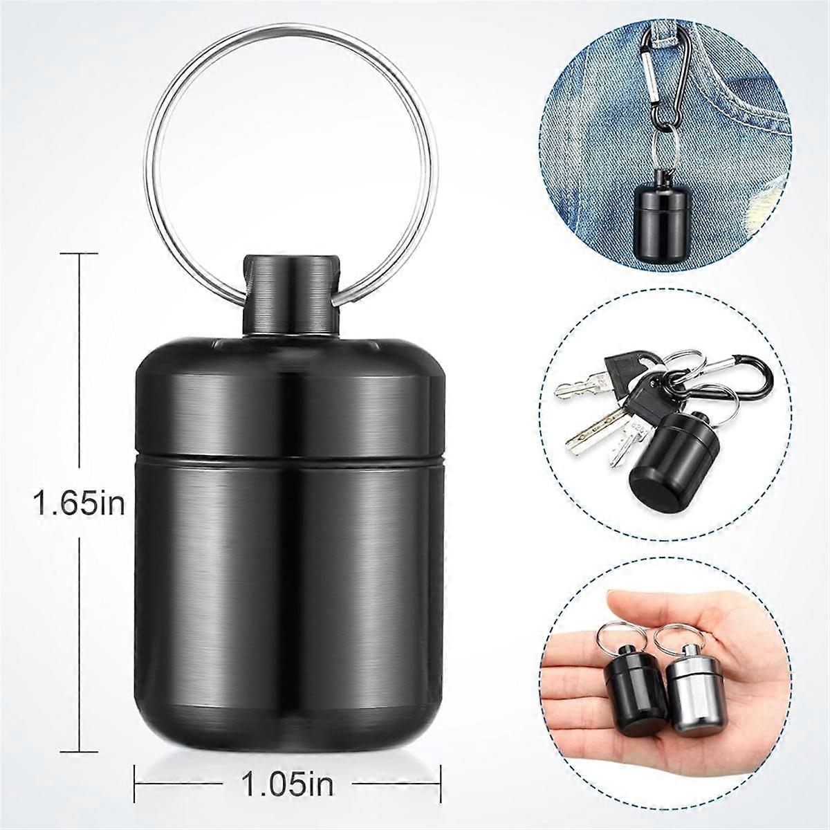 4 Pack Ear Plug Carrying Case Keychain, Portable Keychain Pill Case ...
