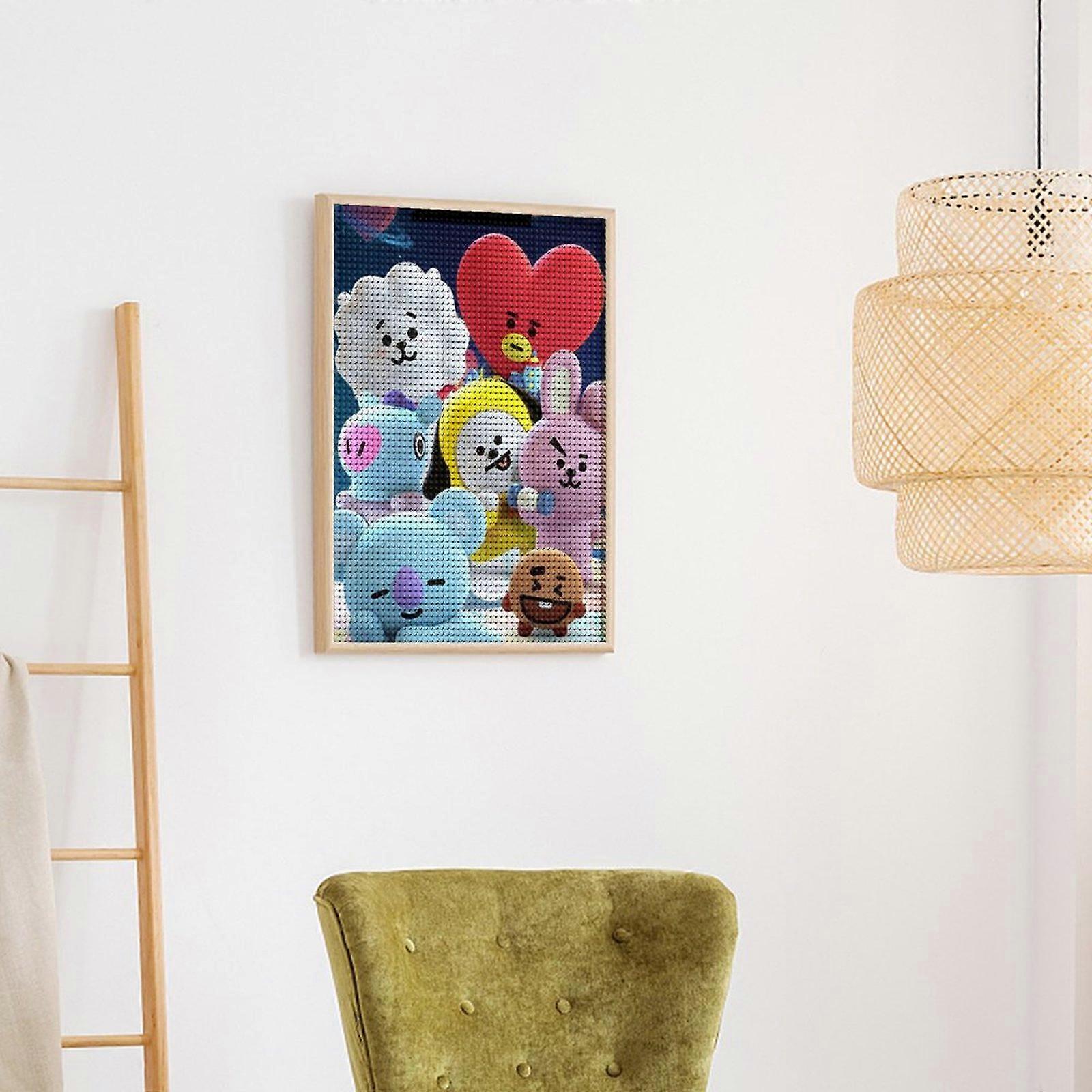 BT21 (34) Diamond Art Gem Art Painting Full Drill Round Art Gem ...