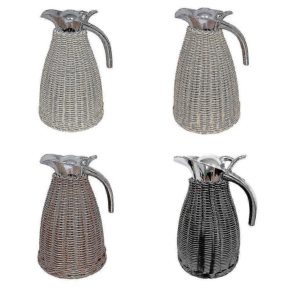 Enjoy Freshly Brewed Coffee Anytime Coffee Thermal Carafe Rattan Tea ...