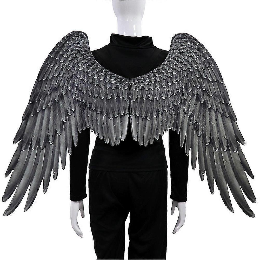 Non-woven Fabric Festive Party Angel Wings Halloween Oversized Black ...