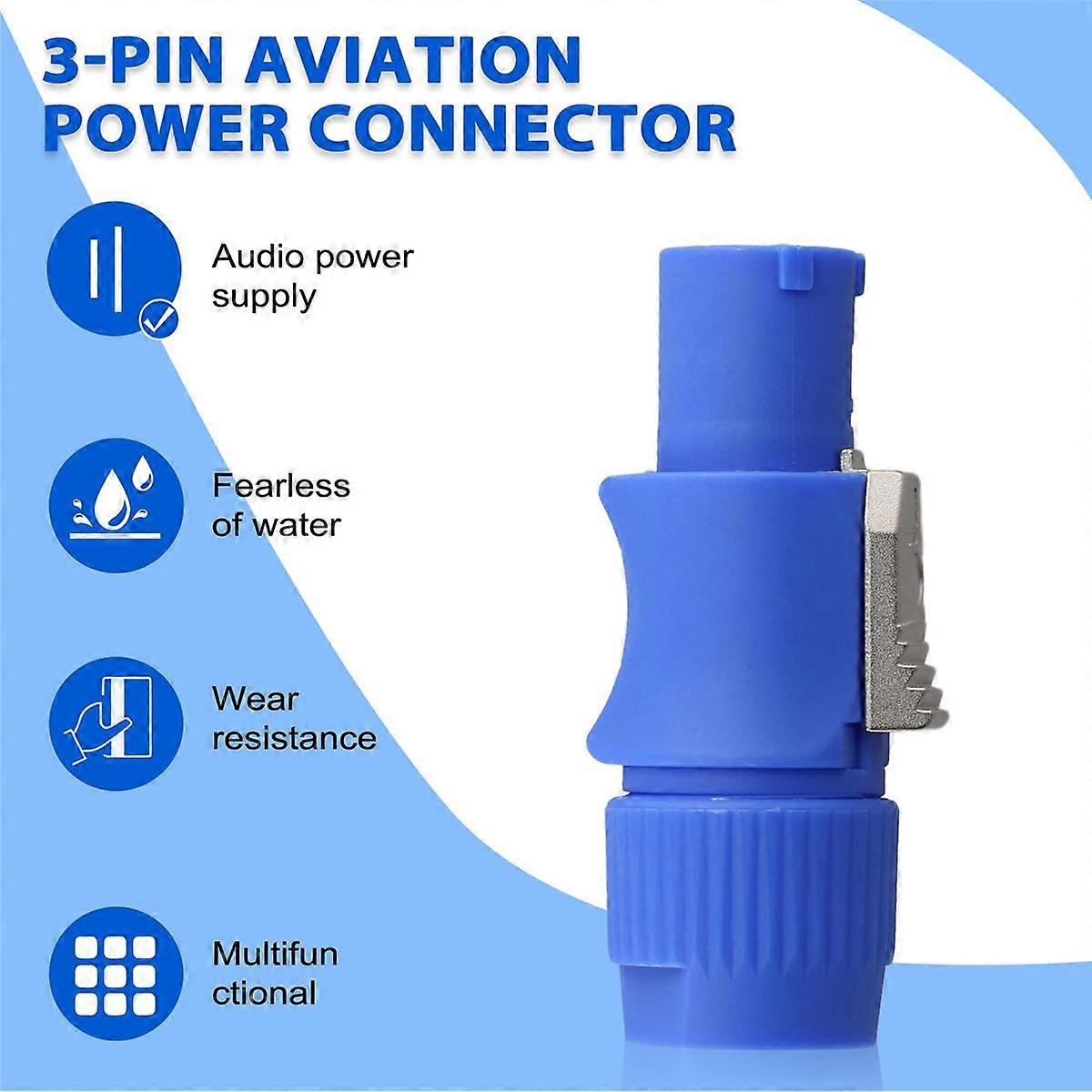 10Pcs 3 PIN Male Powercon Connector Signal Input Jack for Beam Light ...