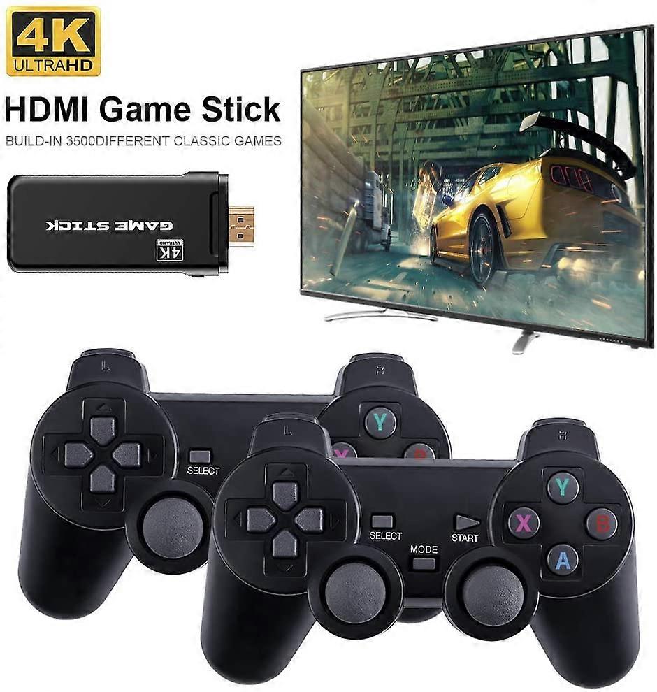 4K Ultra HD Wireless Console Game Stick HDMI Output Dual Player 3500 ...
