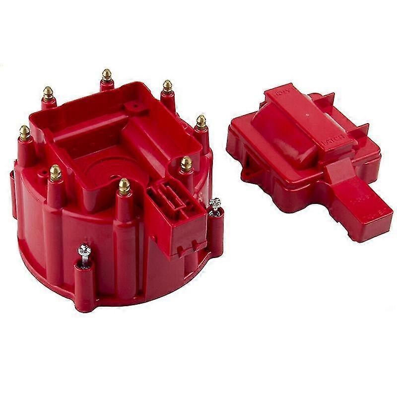Red Male Hei Distributor Cap Coil And Rotor Kit Replacement For Bbc 305 ...