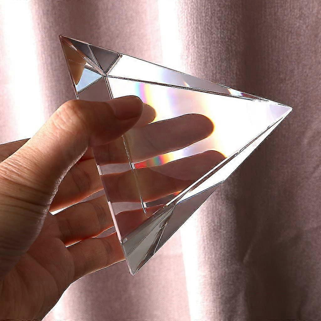 Crystal Clear Pyramid Glass Paperweight Pyramid Desk Ornament ...