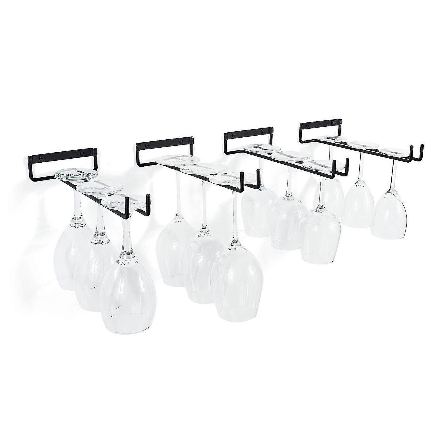 Hanging Glass Rack - Wine Glass Rack With 5 Rails For 13-18 Glasses ...