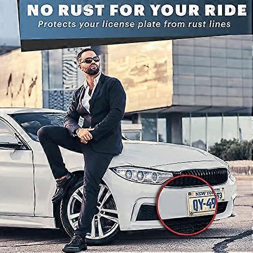 Black Number Plate Screw Kit - 4 Piece Set of Fasteners for Front and ...