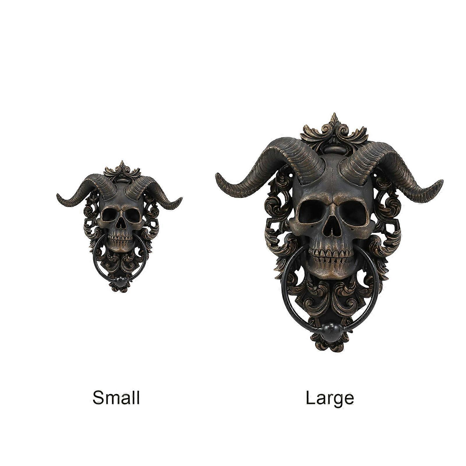 New Sabbatic Goat of Horned God Skull Hanging Door Knocker, Diabolical ...