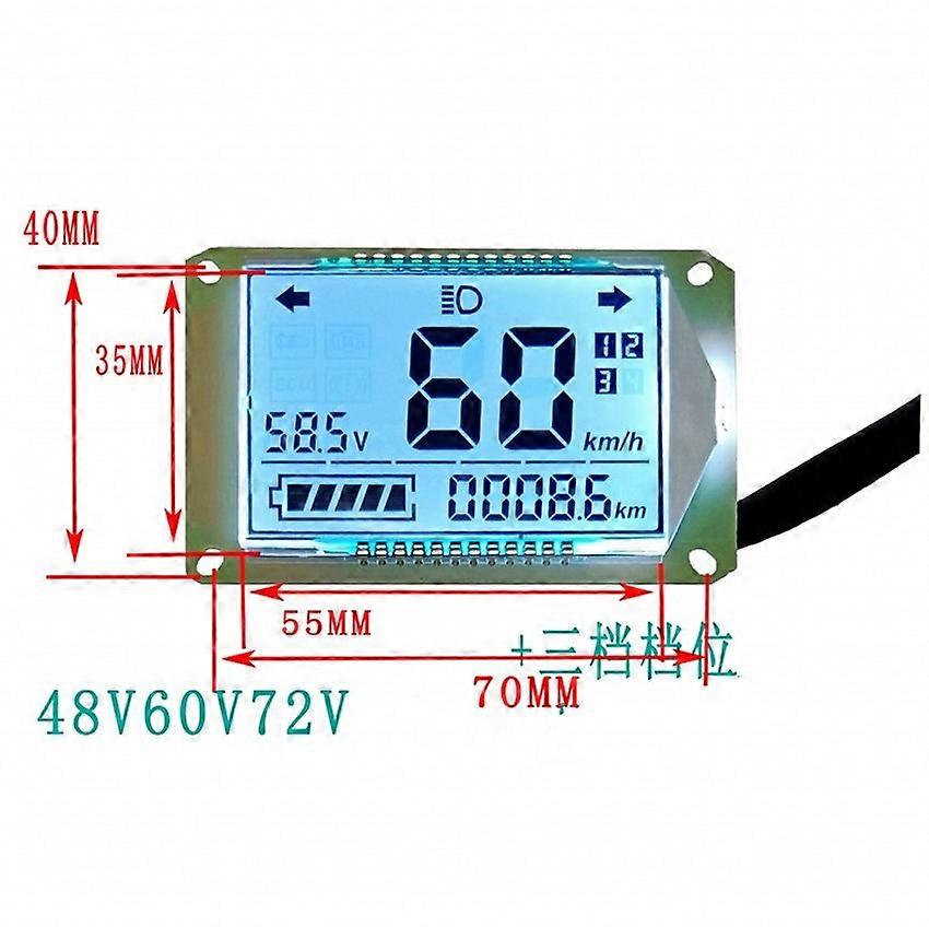 LCD display multifunction Electric bicycle 48v60v72v watch core display ...