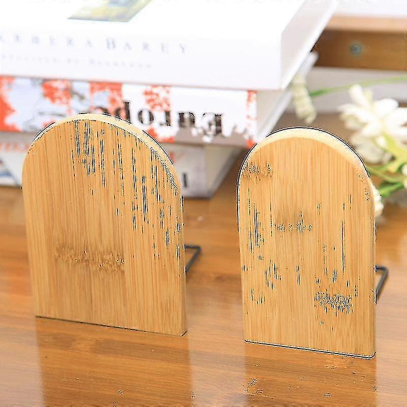 1 Pair Of Bamboo Book Stand - Creative Wooden Book Stand Student Book ...