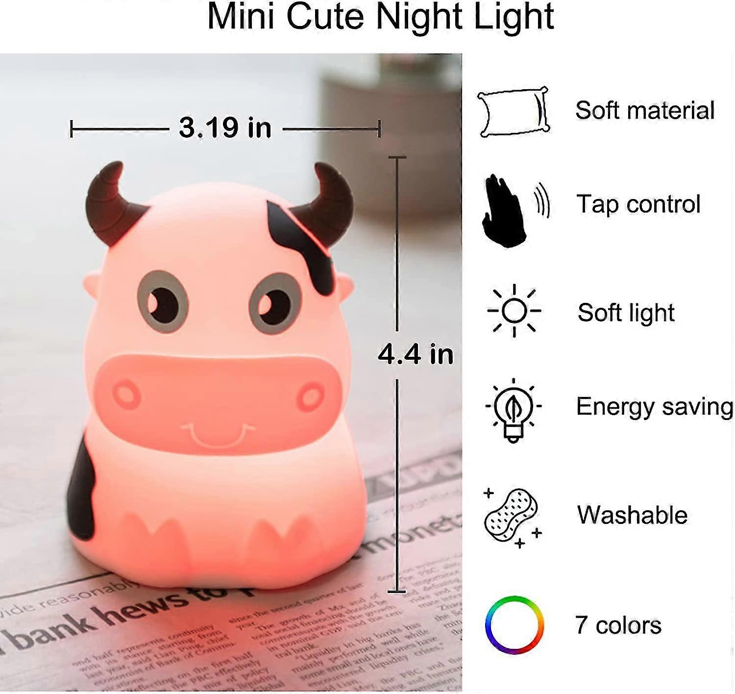 Night Light For Kids, Tap Control Nightlight Lamp, 7 Colors Mode ...