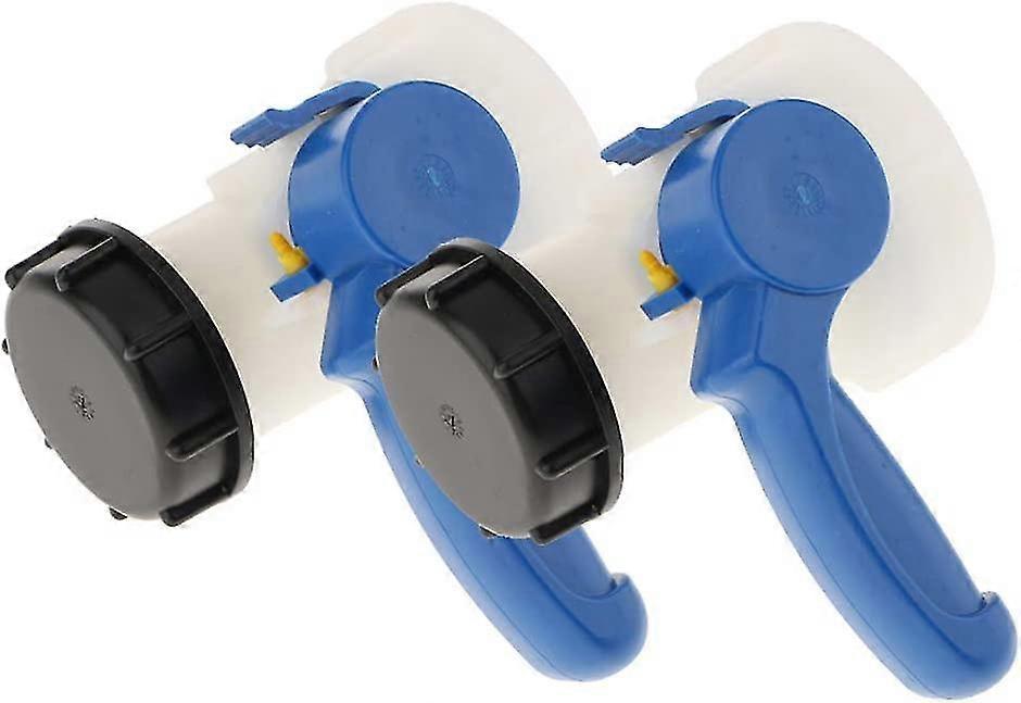Sdenshi 2x Pp Butterfly Valve With 62mm Nut Adapter For 1000 Liter Ibc ...