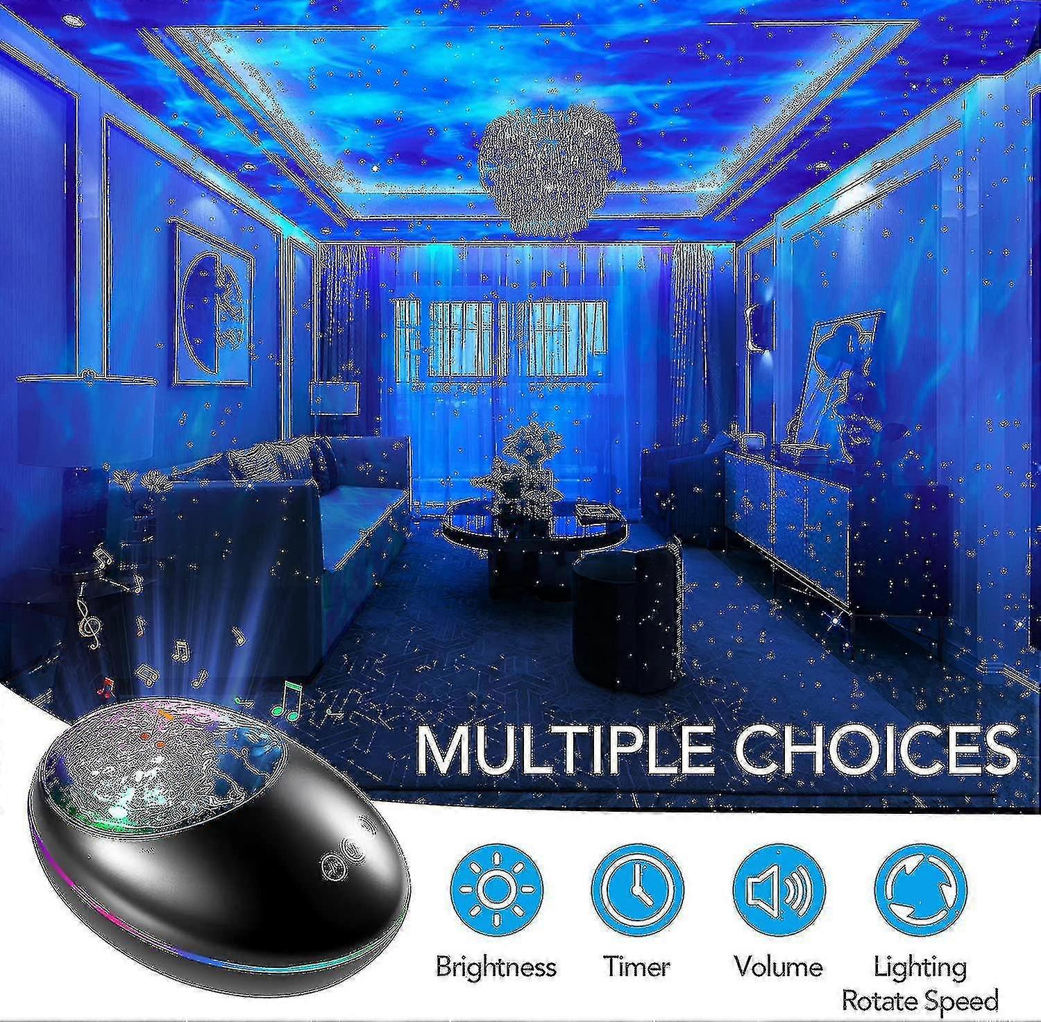 Galaxy Projector, Night Light Star Projector Kids Room White Noise ...