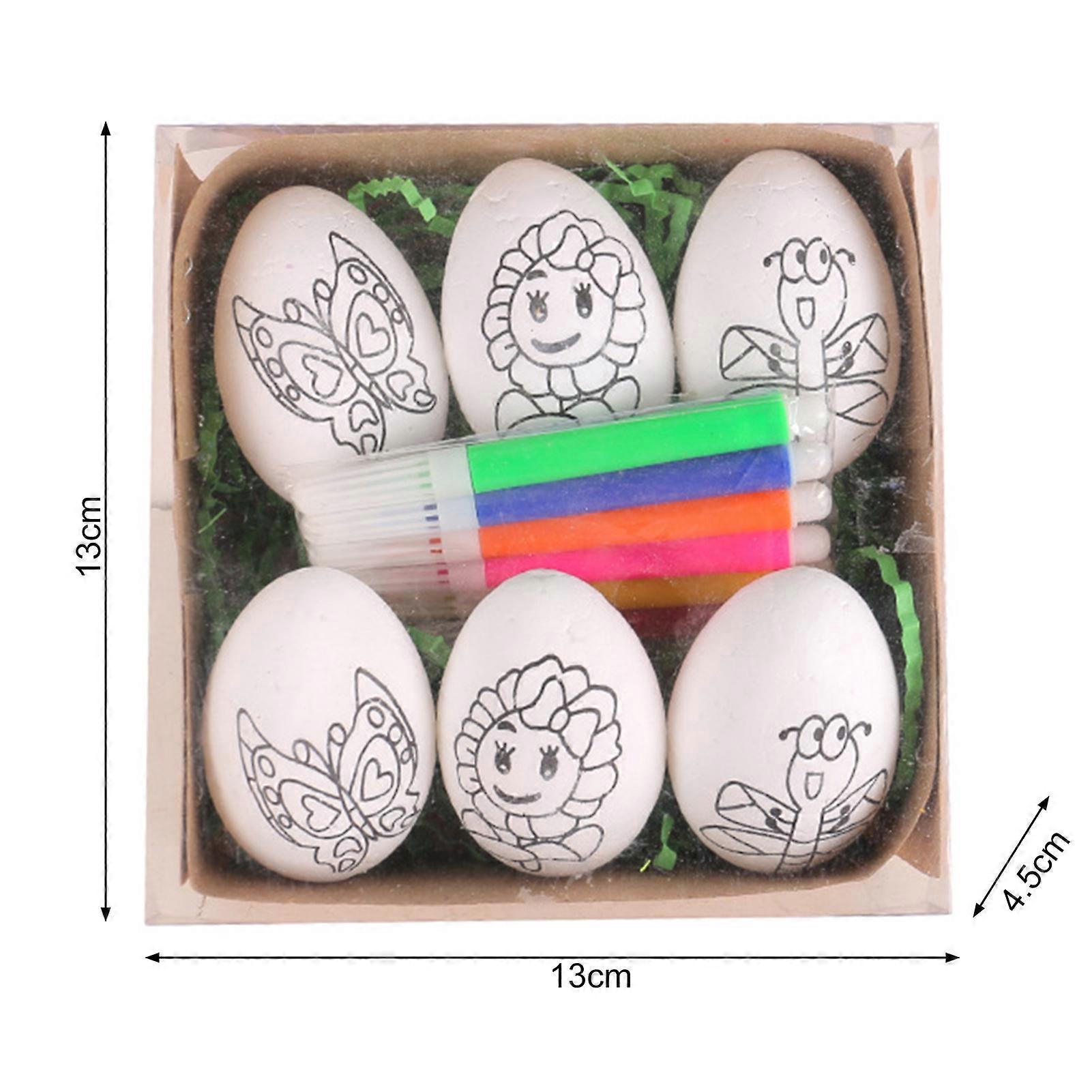 1 Set Easter Egg Painting Kit Creative Cartoon Easter Egg Coloring ...