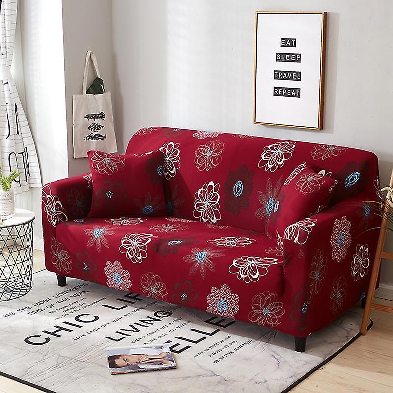 Retro floral stretch sofa cover all-inclusive elastic slipcove couch ...