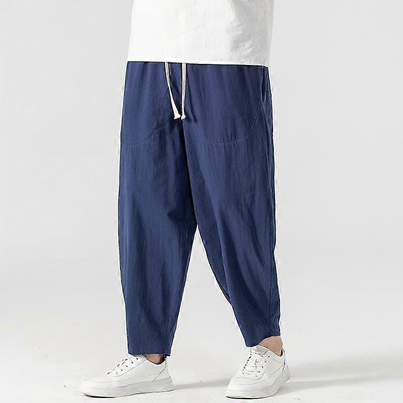 Pants Large Size Summer Men's Cotton Tall Big Sizes Wide Leg Linen Pant ...