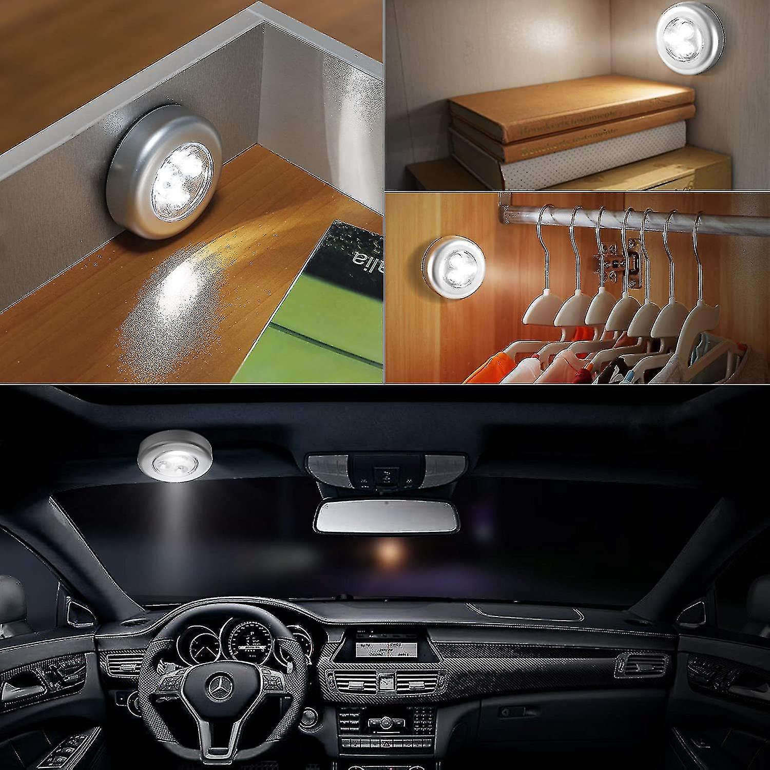 Led Cabinet Lighting, Set Of 5 Battery-operated Lamps Night Light With ...