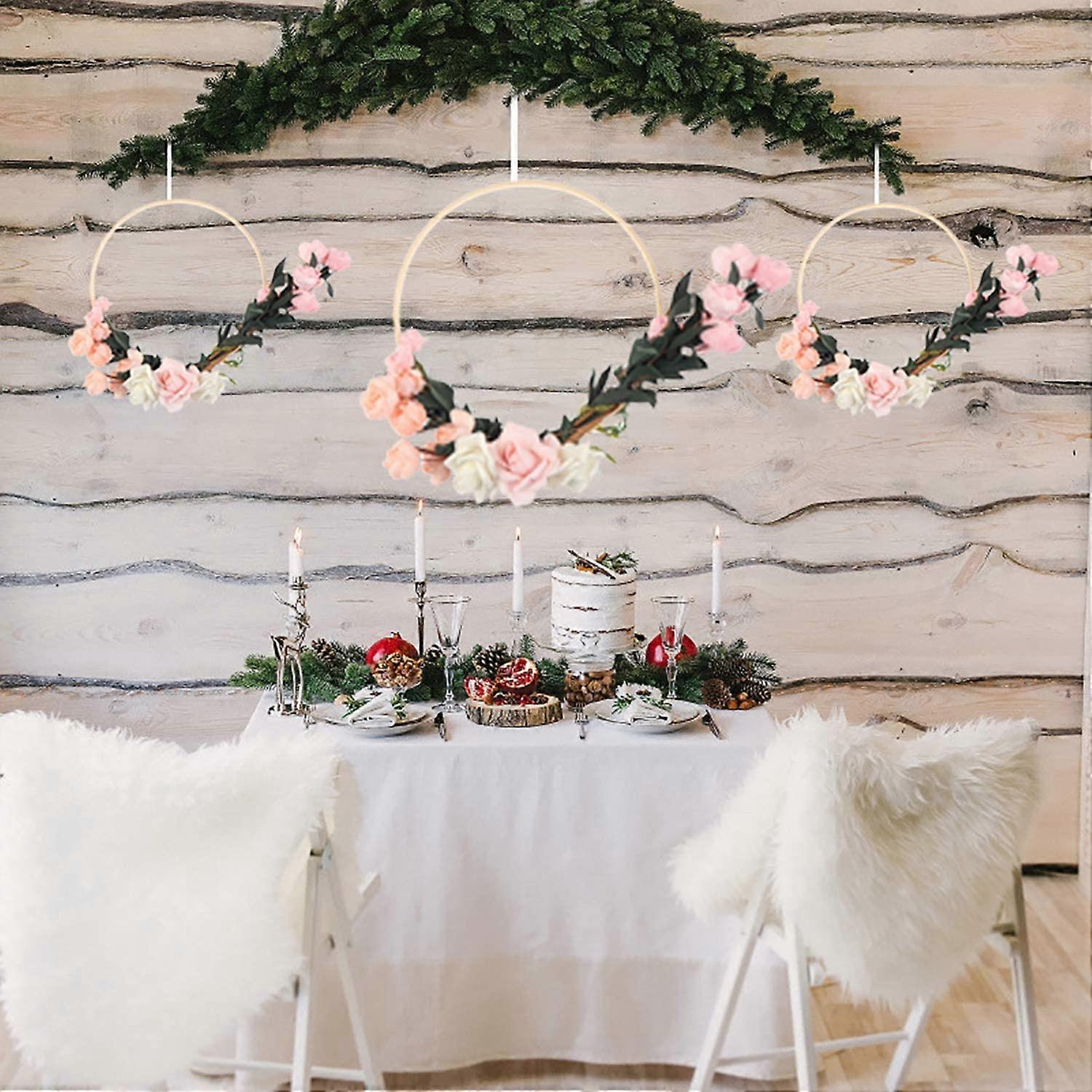 Dream Bamboo Rings,Wooden Circle Round Catcher DIY Hoop For Flower ...