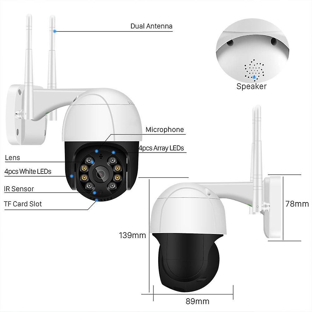 Ptz wifi ip camera 2mp/3mp/5mp wireless outdoor security cctv camera ...