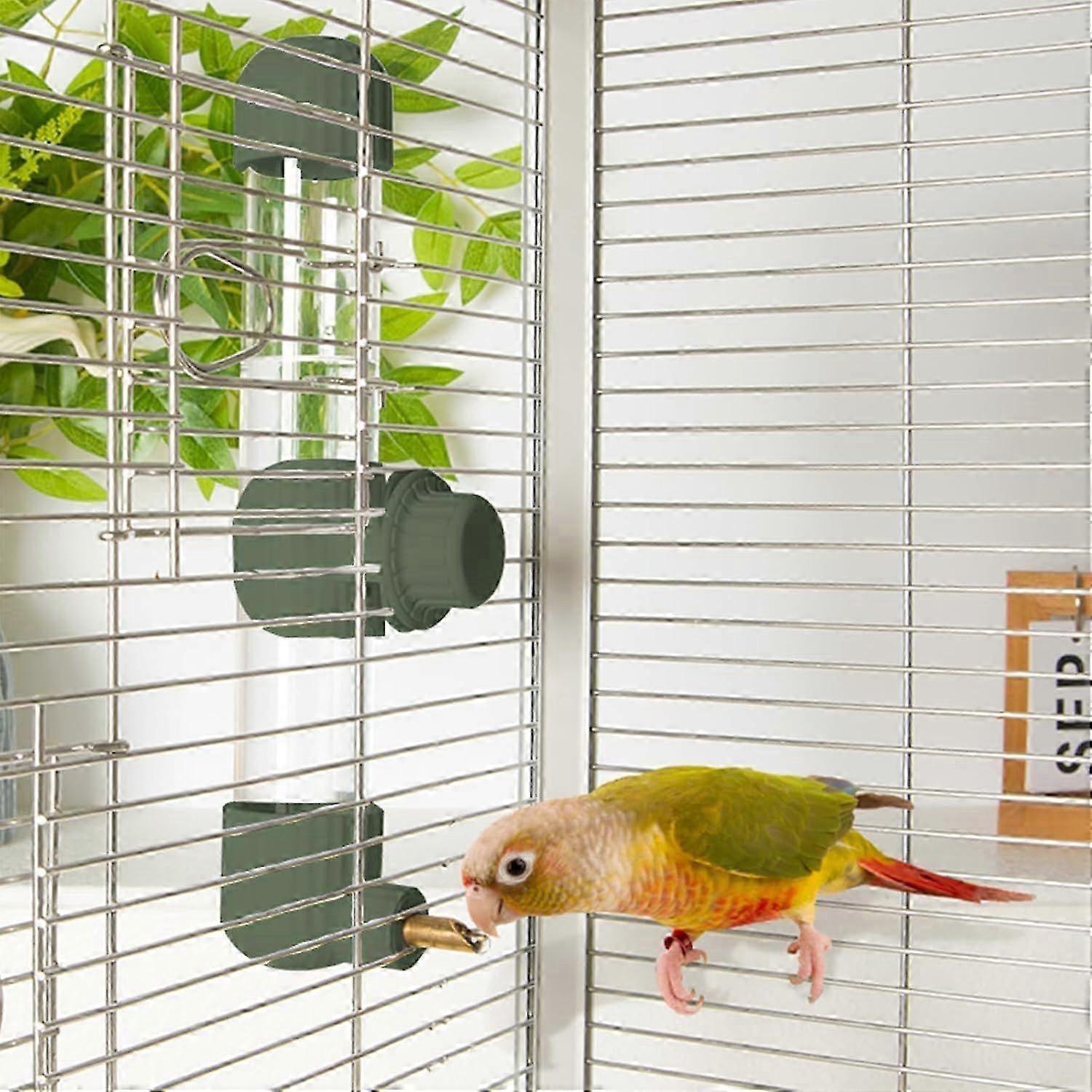 Automatic No Mess Bird Water Dispenser - Spring Valve Design, Leakproof Cage Drinker for ...