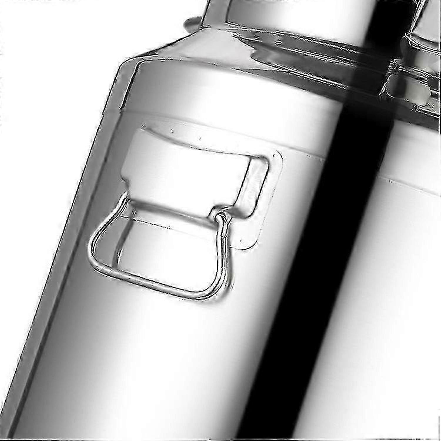 Portable 5L Milk Bucket with Sealing Lid Stainless Steel Liquid Storage ...