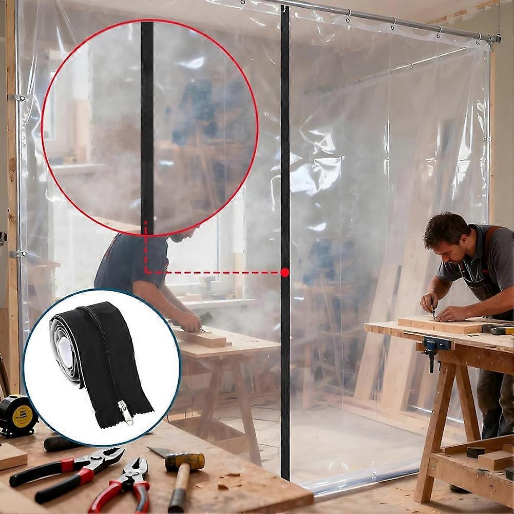 4 Pack Dust Protector Zipper,with Plastic Sheeting Cutter, Double Sided ...