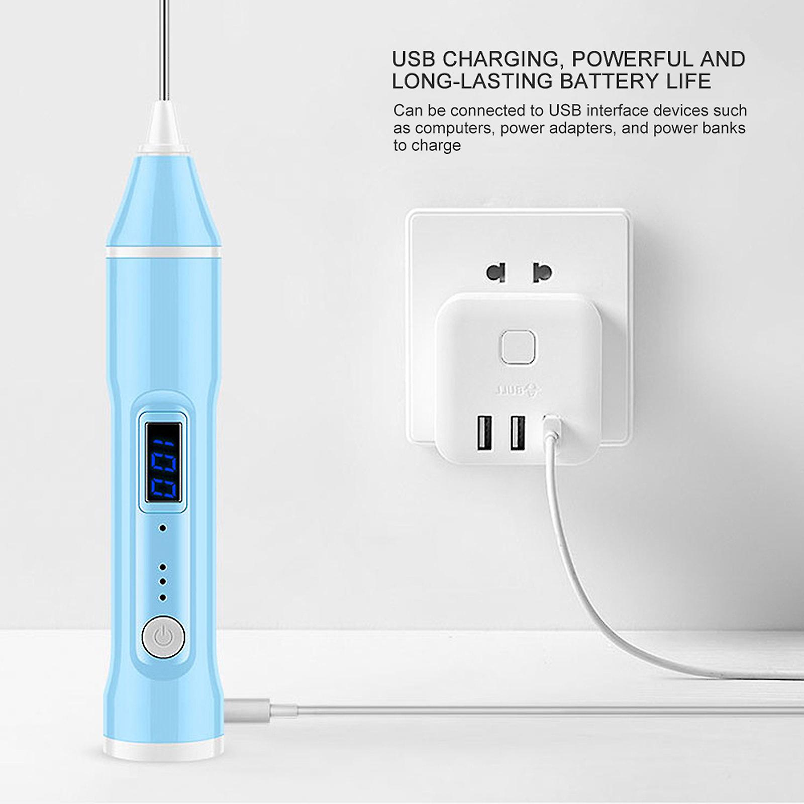 USB Hand Blender Mini Handheld Mixer with 2 x Whisk Egg Beater with LCD ...