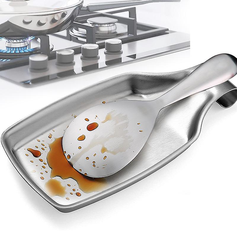 Spoon Holder 304 Stainless Steel Rust Proof Spoon Rest Heavy Duty ...