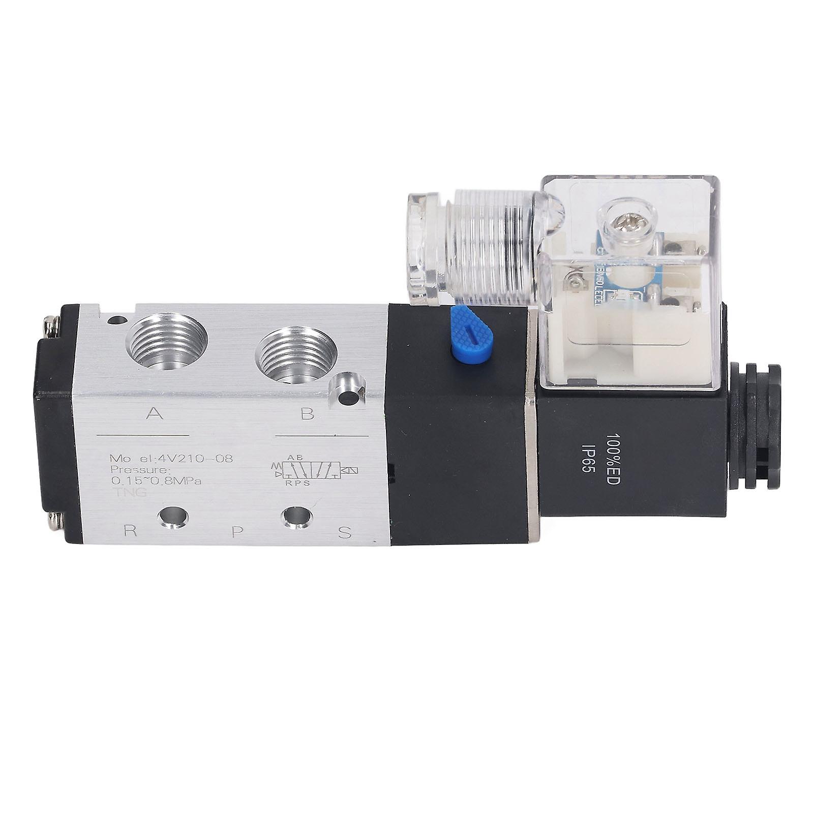 Pneumatic Solenoid Air Valve 5 Way 2 Position Internally Piloted Acting Type Control Reversing ...
