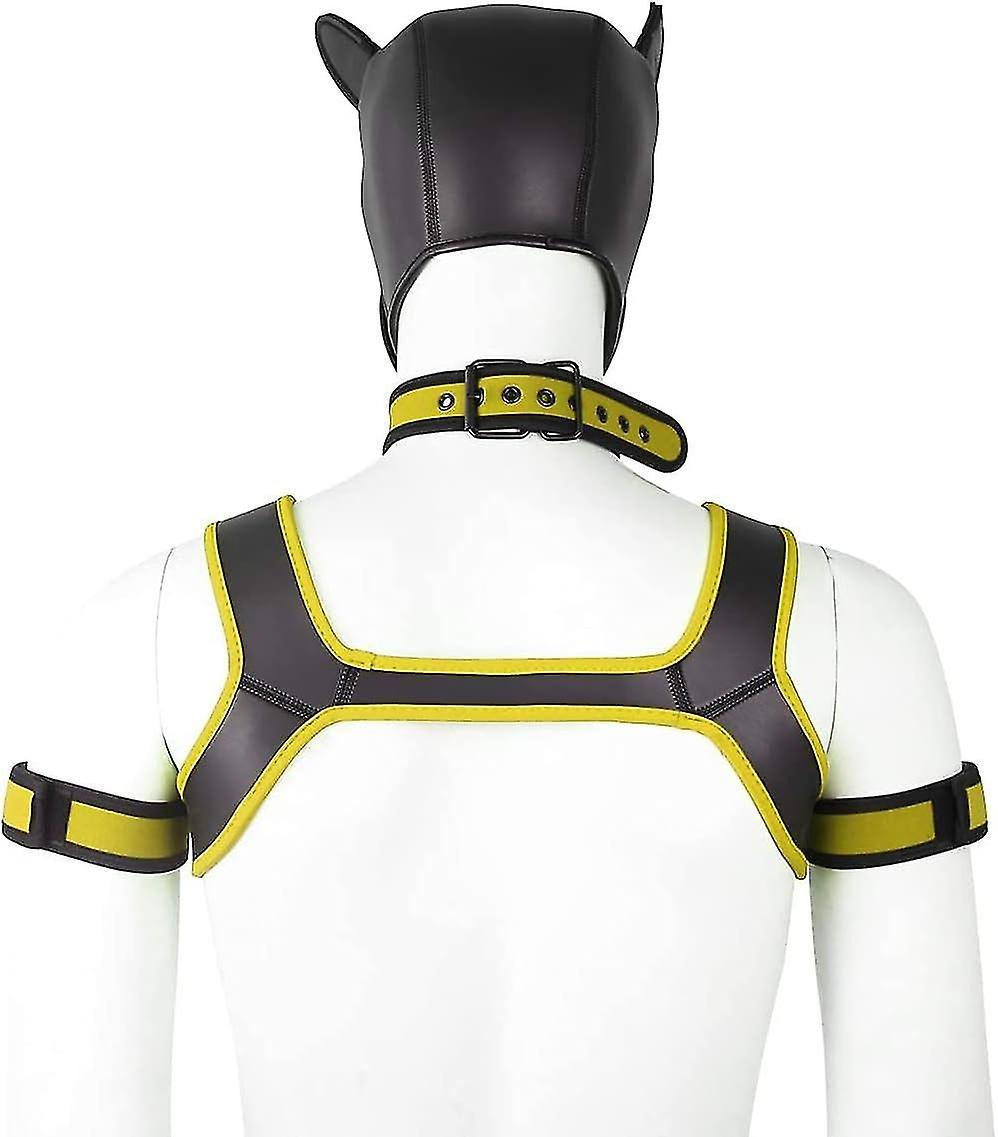 Adults Neoprene Puppy Hood Mask, Removable Cosplay Dog Full Face Pup ...