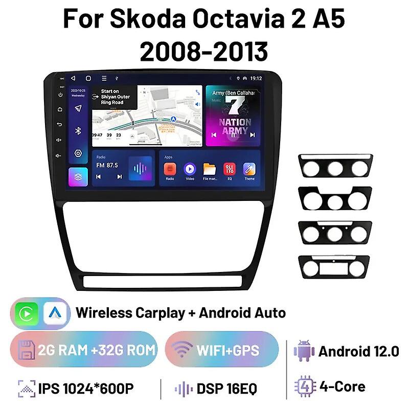 Android Carplay Multimedia Player 2 Din Car Radio Gps Navigation Autoradio For Skoda Octavia 2 ...