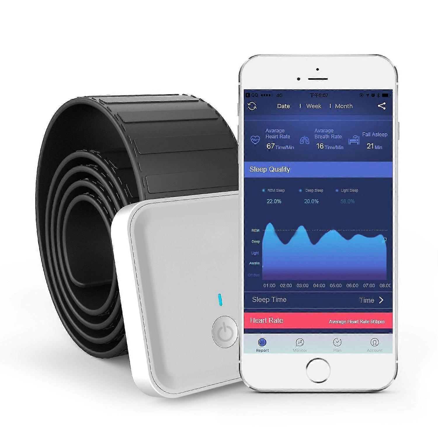 Heart-rate-breathing ecg rate pad under mattress sleep monitor with ...