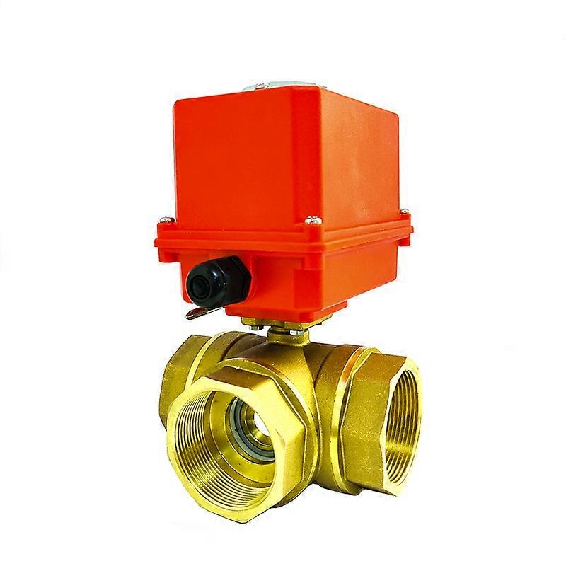 2 inch 3 Way Motorized Ball Valve Electric Ball valve Brass DN50 Ball ...