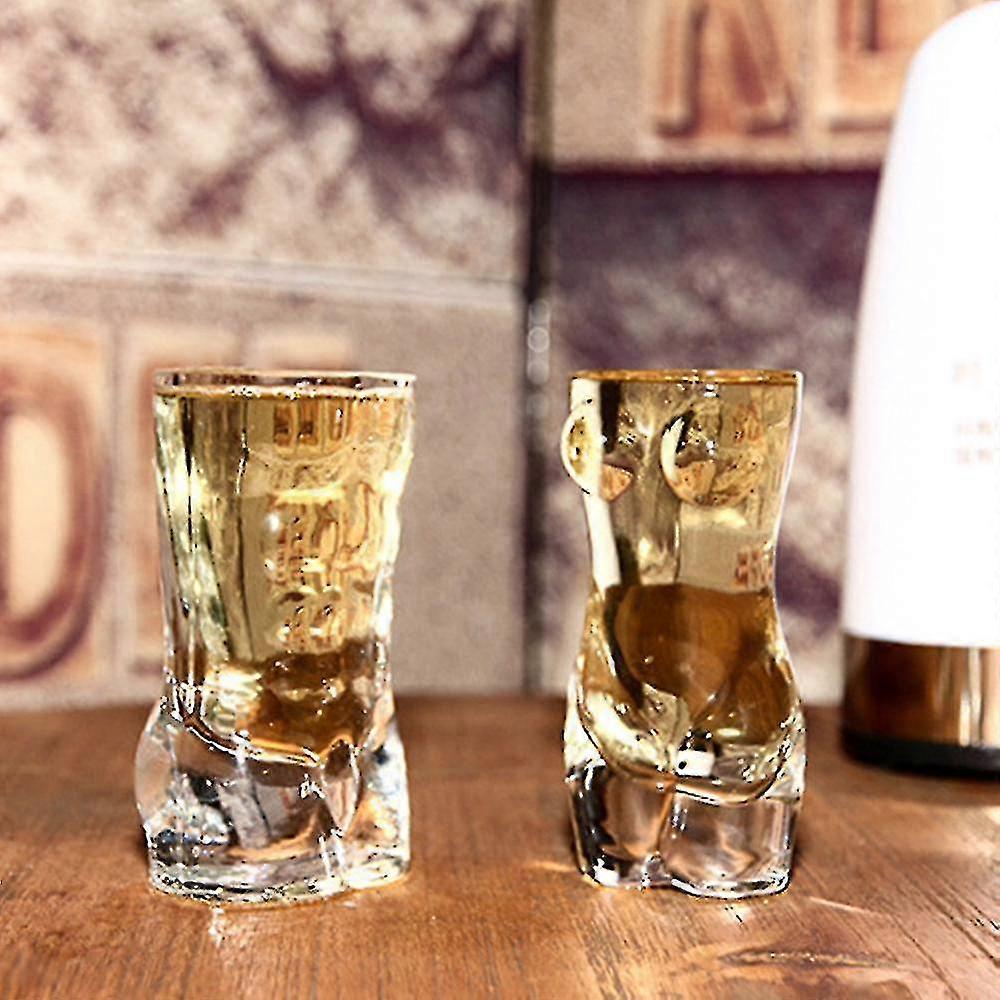 Sexy Lady Men Durable Double Wall Whiskey Glasses Wine Shot Creative ...