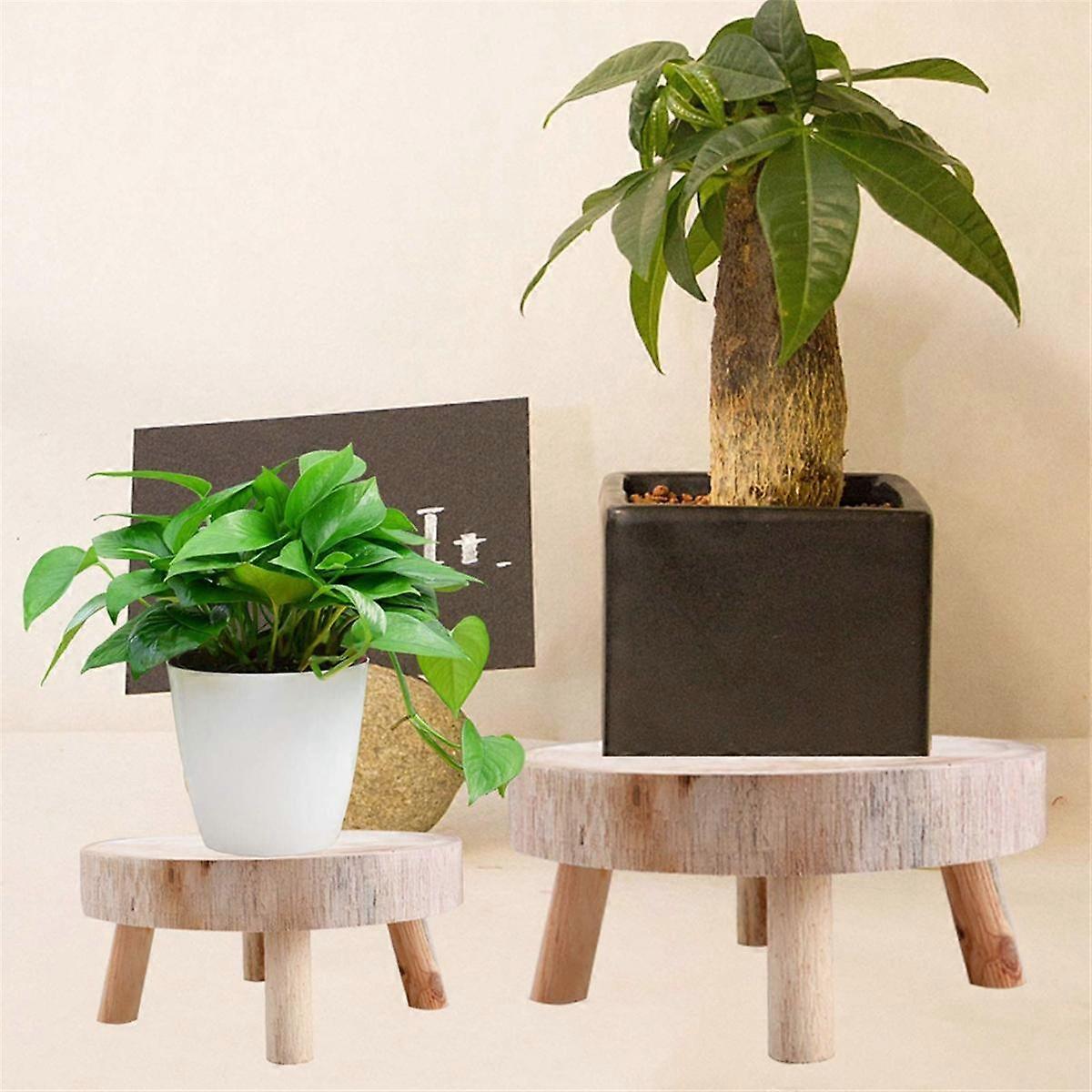 Mini Wooden Stool Display Plant Stand Decorative Wood Plant Stool ...