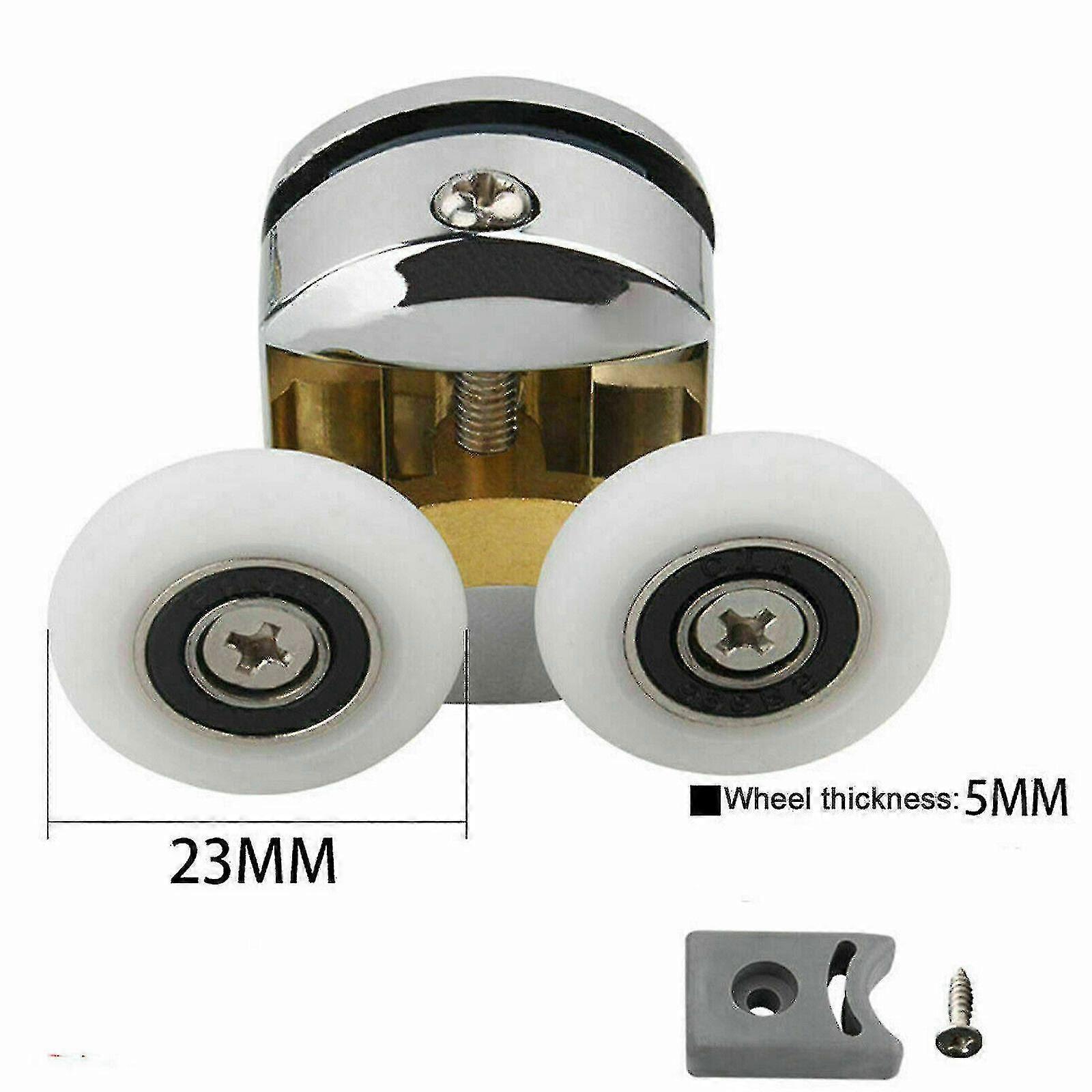 2pcs Shower Screen Door Rollers Wheels Top & Bottom 23mm Replacement ...