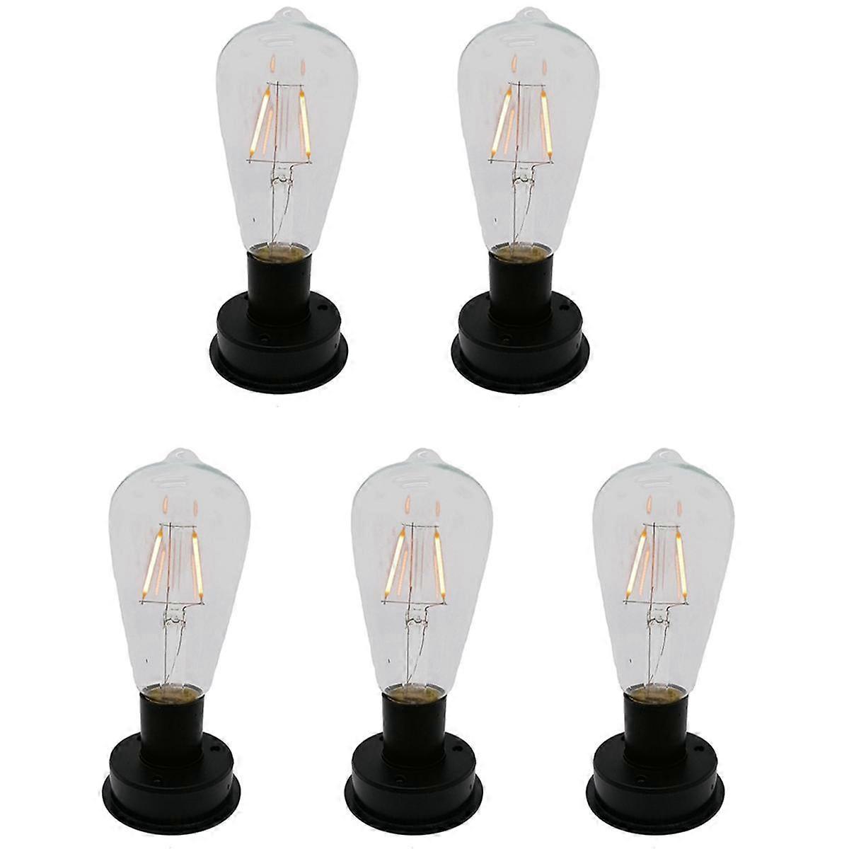 5Pc Solar LED Tungsten Filament Bulb Lamp 2800K Automatic Light Sensors ...