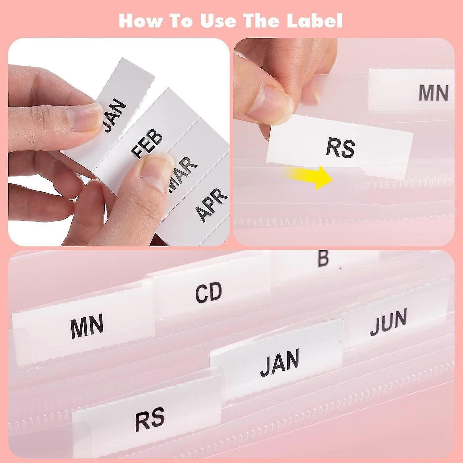 Pink File Folder 13 Pockets Accordion File Organizer Large Capacity ...