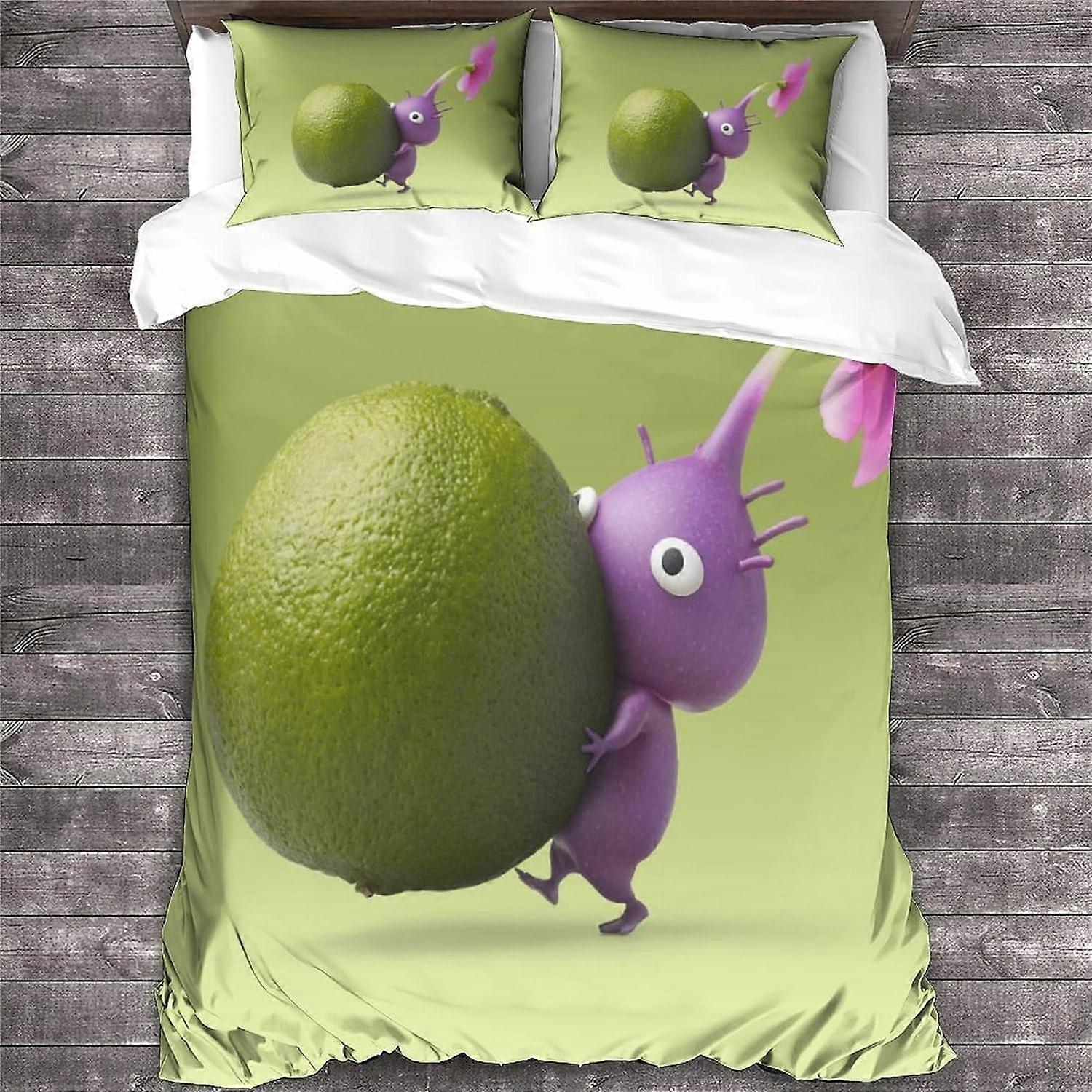 Pikmin and olima Bedding Set Duvet Cover Set Super Soft 3D Printed ...