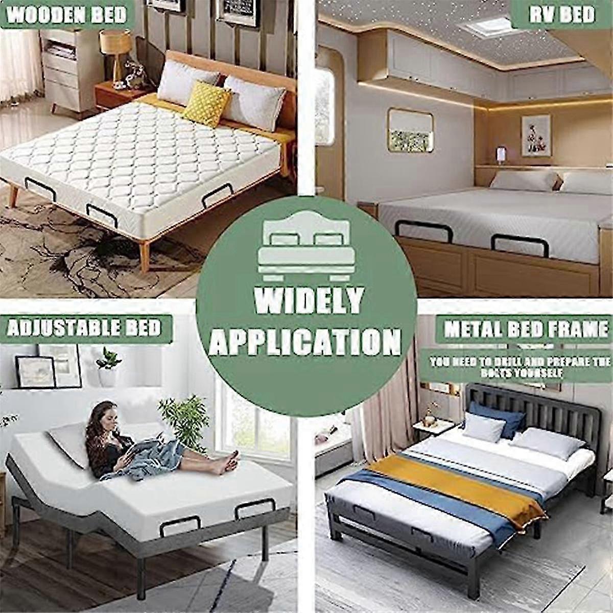 2Pcs Mattress Slide Stopper, Metal Mattress Retainer Bar for Adjustable ...