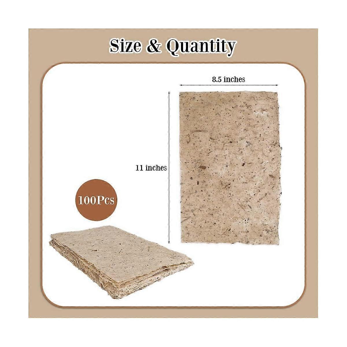 Handmade Paper Sheets: 100Pcs Vintage Craft Paper Sheets for ...