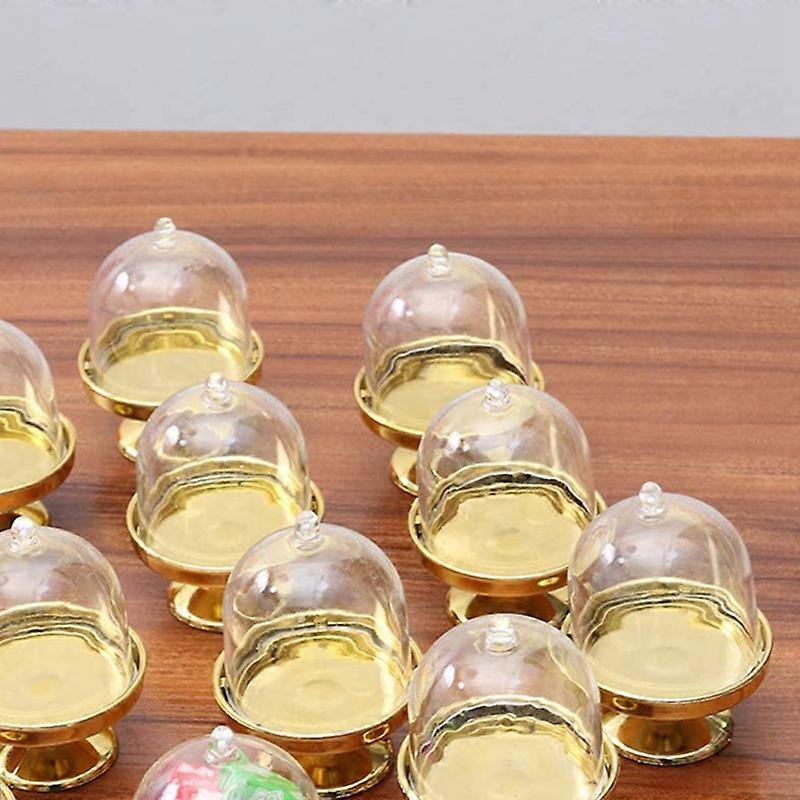 12-Piece Mini Cake Stand Chocolate Cake Candy Display Board with Lid ...