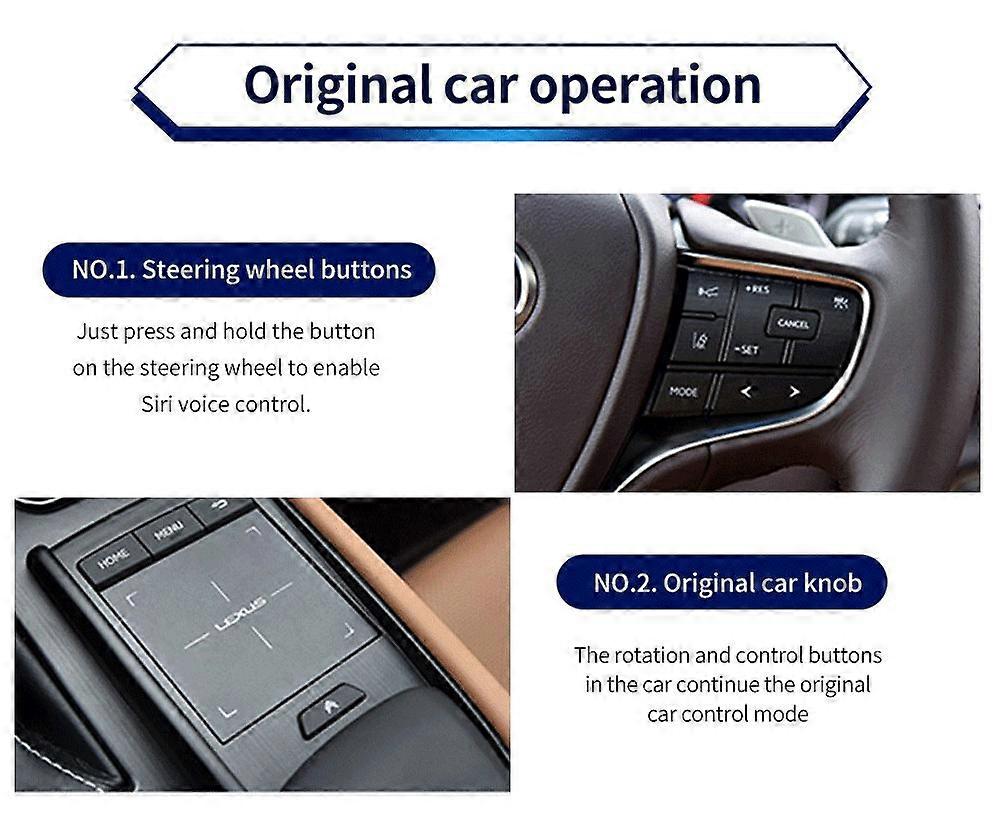 Wireless CarPlay Android Auto for Lexus RX NX UX LX CT GS ES LS RC ...