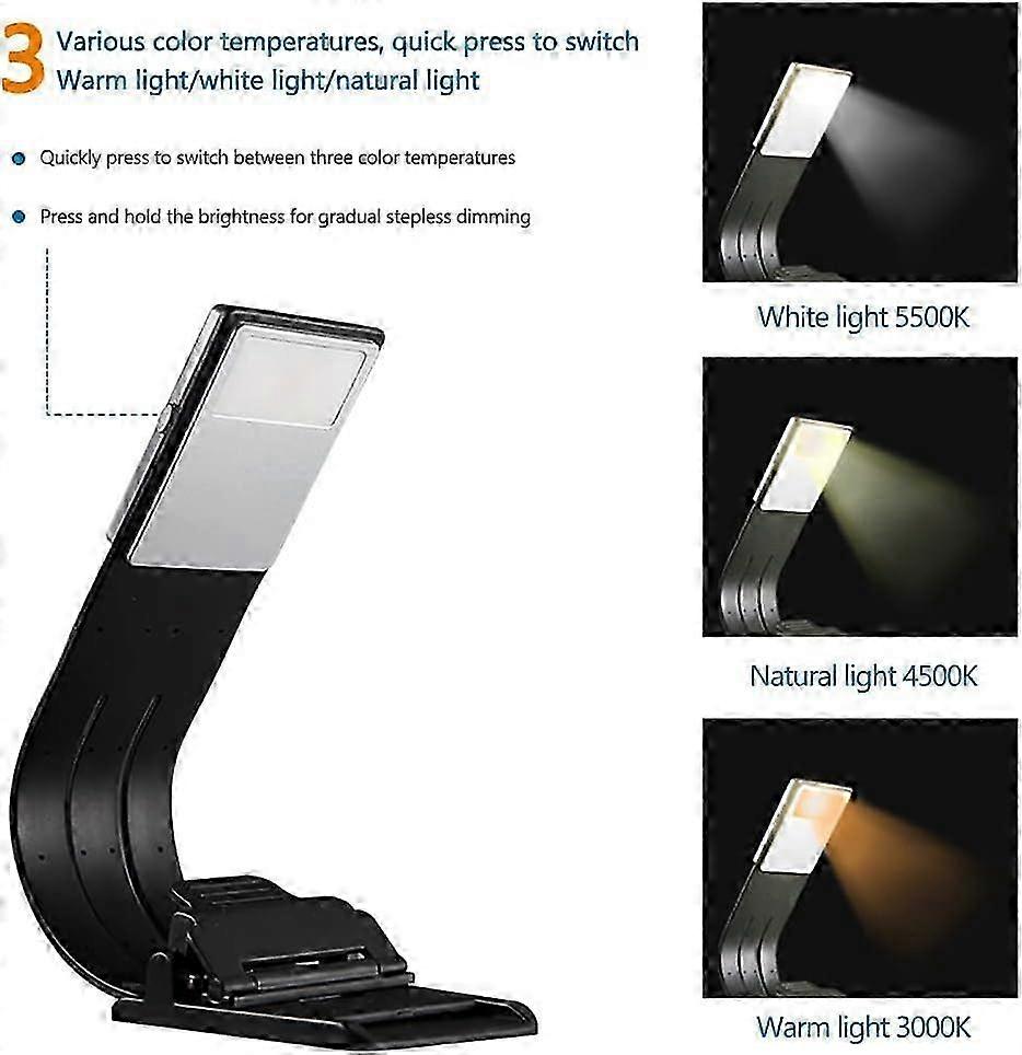 Reading lamp, LED reading lamp, 3 Colors reading lamp, book lamp ...