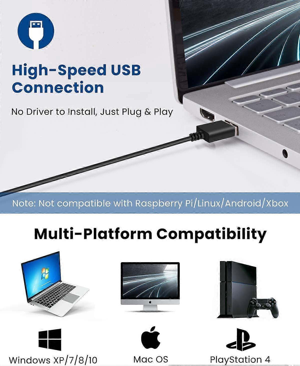 USB Computer Microphone, USB PC Mute Button with LED Indicator Plug ...