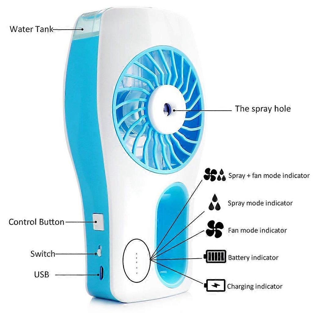 Small Misting Cooling Fan Portable Handheld Fan with Spray Design Low ...