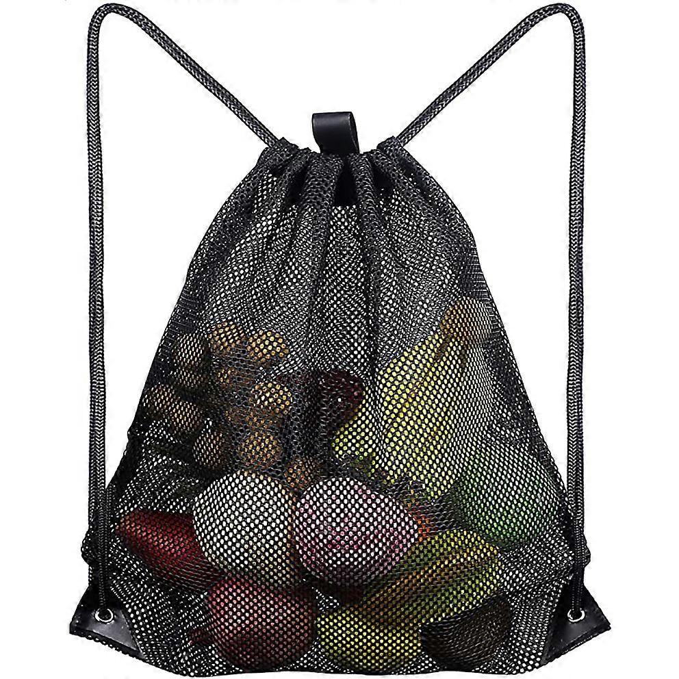 Mesh Drawstring Bag Heavy Duty Drawstring Backpack Mesh Bags Sports ...