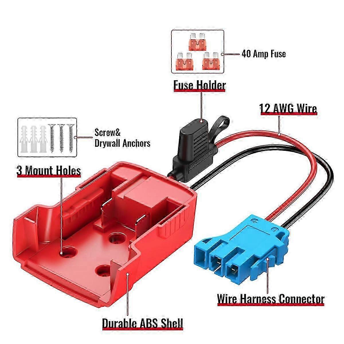 Power Wheels Adapter compatible with Battery with Wire Harness ...