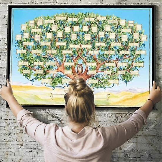 6 Generation Family Tree Chart Hanging Chart Cloth Fillable Ancestry ...
